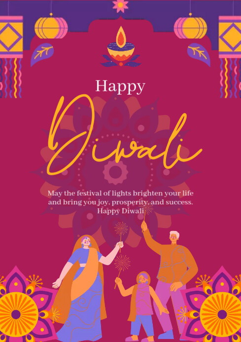 happy diwali template | PosterMyWall