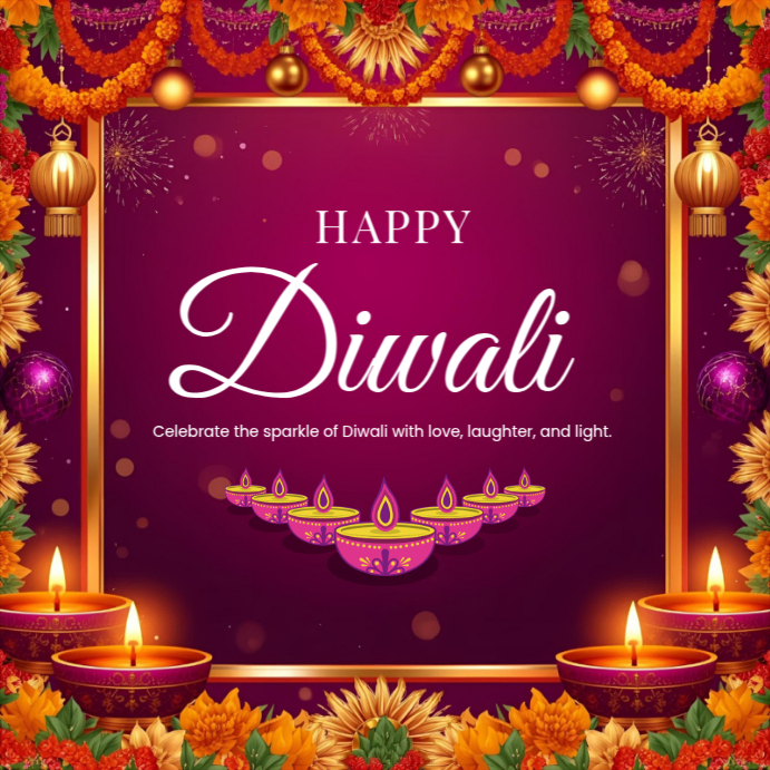 Happy Diwali Template Online Greeting Card. | PosterMyWall