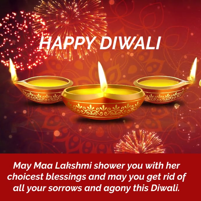 Happy Diwali Video Greeting Card Template | PosterMyWall