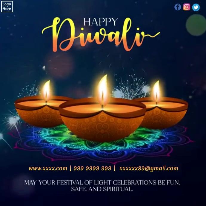 Happy Diwali wishes Template | PosterMyWall