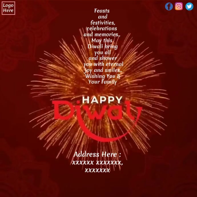 Happy Diwali wishes Template | PosterMyWall