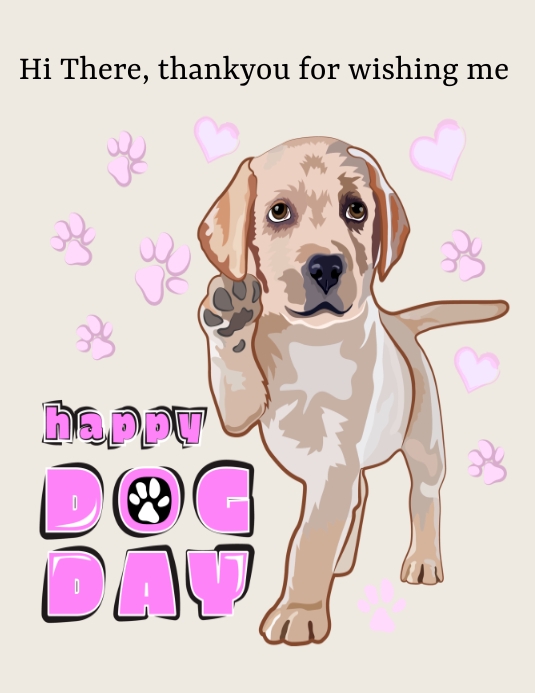 happy Dog Day Template | PosterMyWall