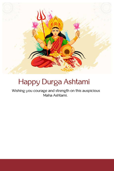 happy durga ashtami Template | PosterMyWall