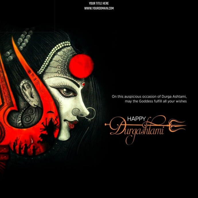 happy durga ashtami Template | PosterMyWall