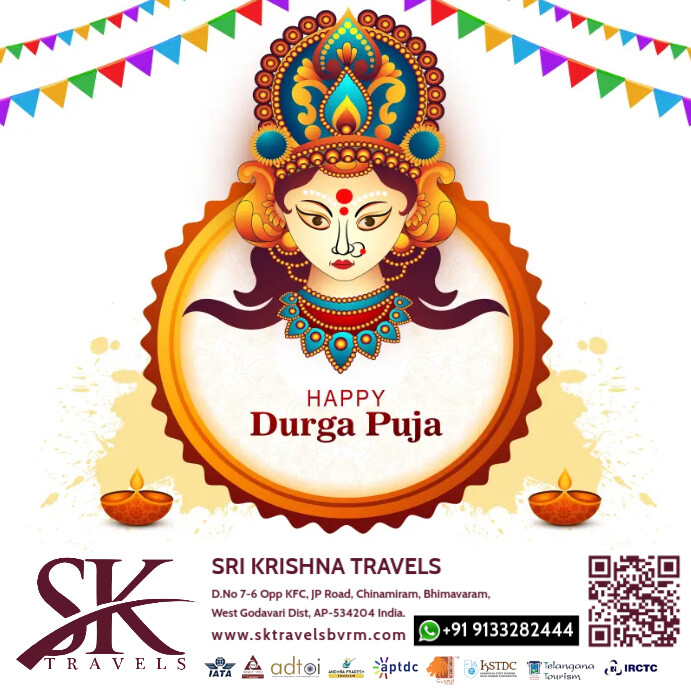 Happy Durga puja Template | PosterMyWall