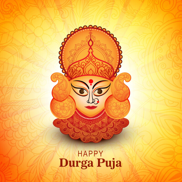 Happy Durga Puja Template | PosterMyWall