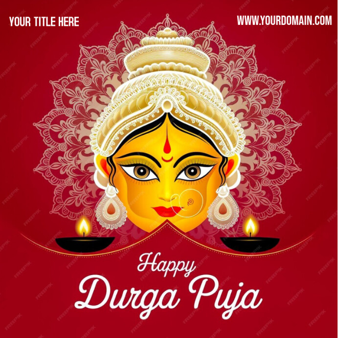 Happy Durga Puja Template | PosterMyWall