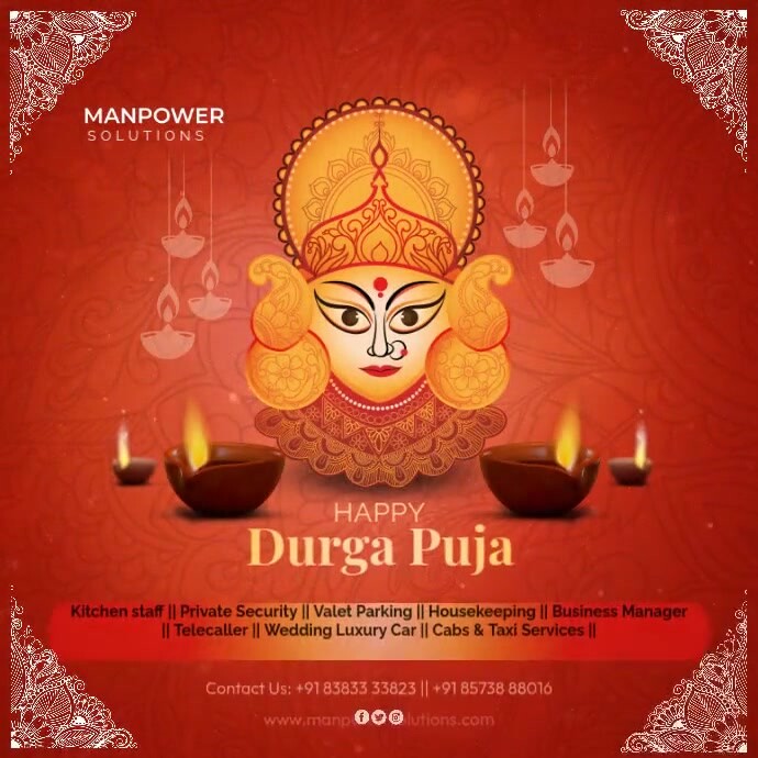 Copy of Happy Durga Puja Post Template | PosterMyWall