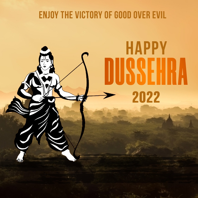 Happy dussehra design template | PosterMyWall