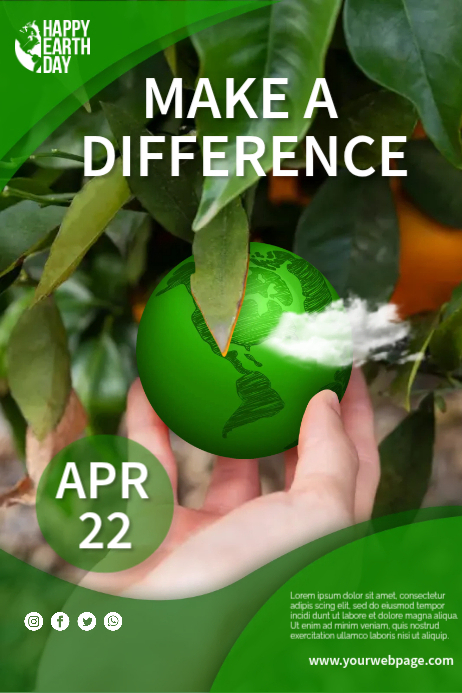 Happy Earth Day Template | PosterMyWall