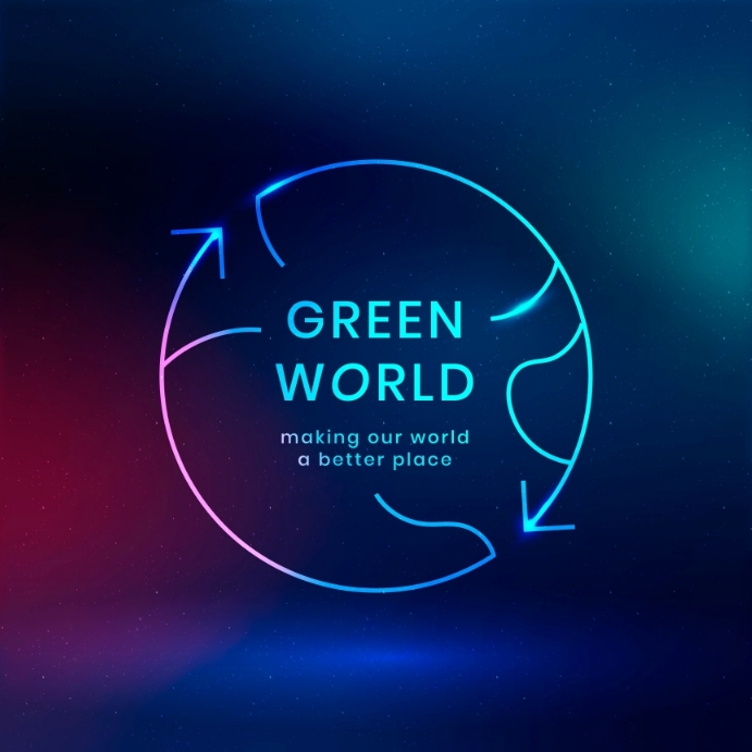 Happy earth day neon illustration Template | PosterMyWall
