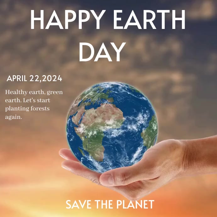 Plantilla de Happy earth day post | PosterMyWall