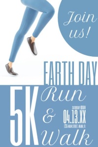 Earth Day Run Marathon Poster Template | PosterMyWall