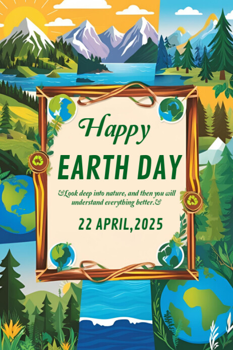 Happy Earth Day 2025 Posters Template | PosterMyWall