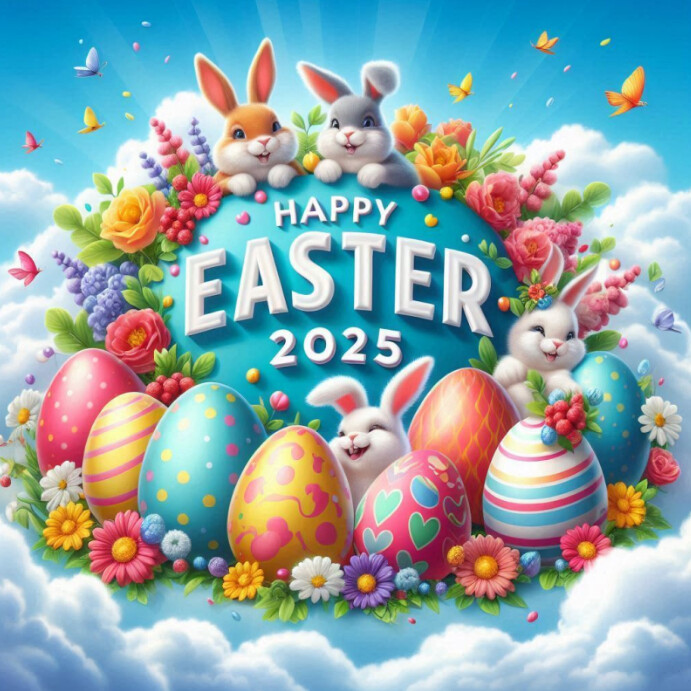 Happy Easter 2025 Instagram Banner Template | PosterMyWall