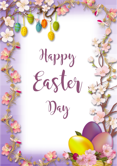 Happy Easter A4 Template | PosterMyWall