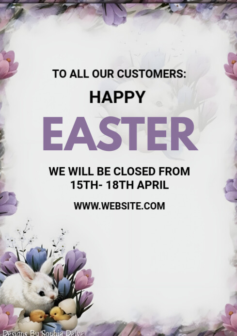 Copy of Happy Easter A4 | PosterMyWall