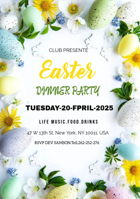 Happy Easter A4 Template | PosterMyWall