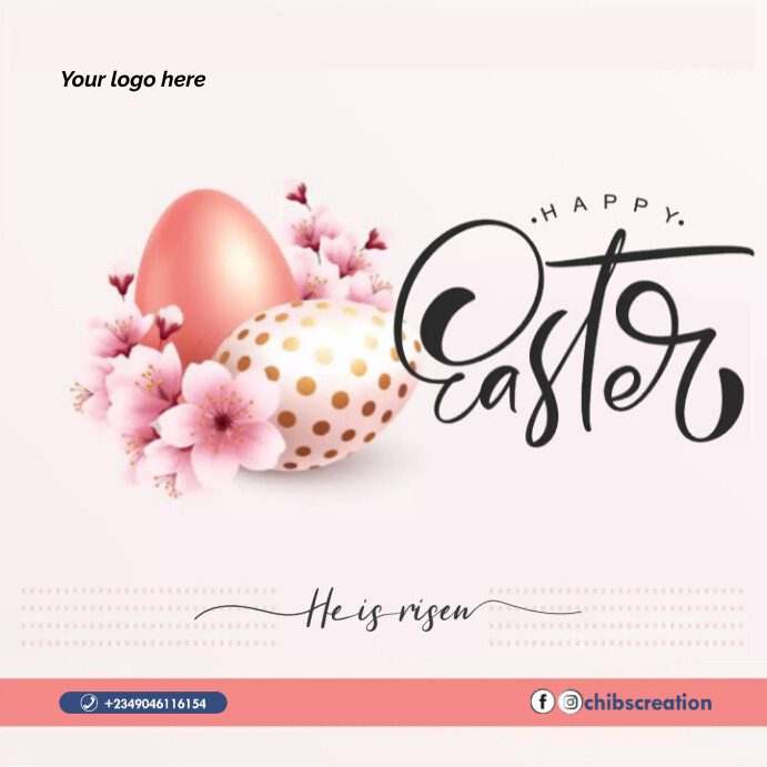Plantilla de Happy Easter brand template | PosterMyWall