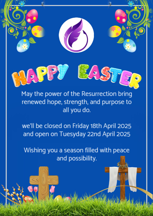 Happy Easter Business Message Template | PosterMyWall