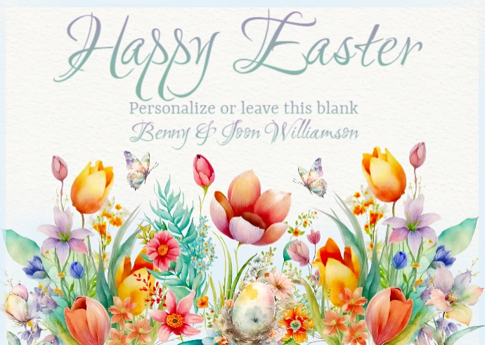 Happy Easter Card Template | PosterMyWall
