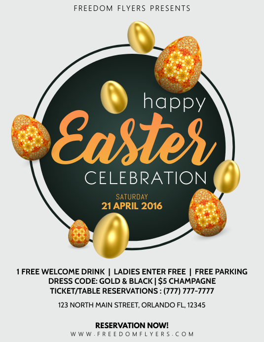 Copy of Happy Easter Celebration Flyer Template | PosterMyWall