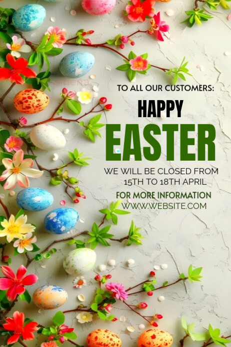 Copy of Happy easter close shop post | PosterMyWall