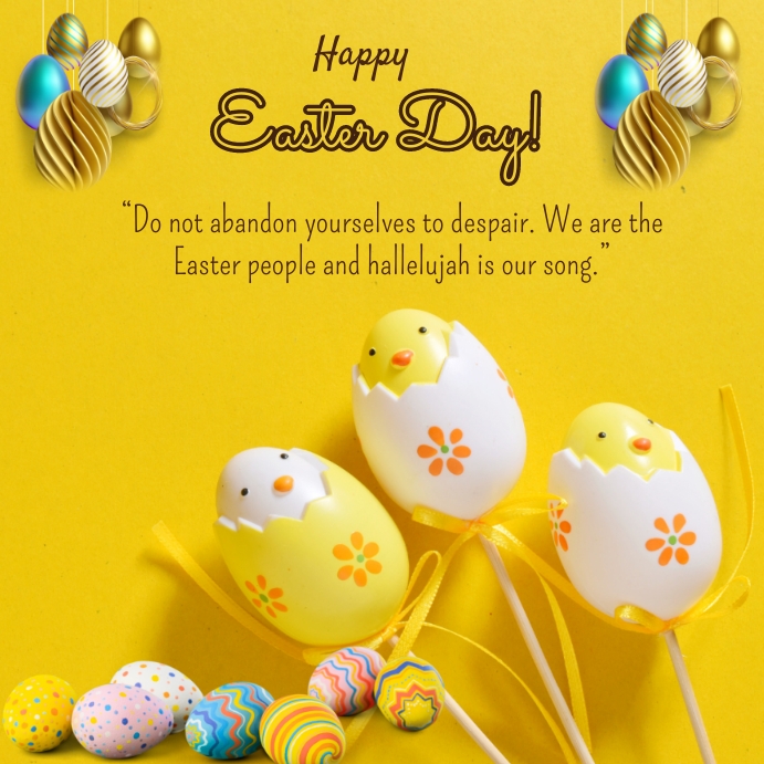 Copy of Happy Easter day, easter day greeting card | PosterMyWall