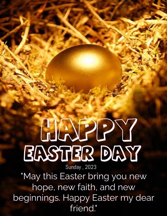 Plantilla de Happy Easter day , easter festival social med | PosterMyWall