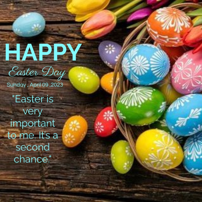 Copy of Happy easter day 2023 quotation | PosterMyWall
