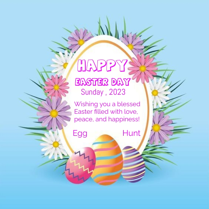Copy of Happy easter day 2023 quotation | PosterMyWall