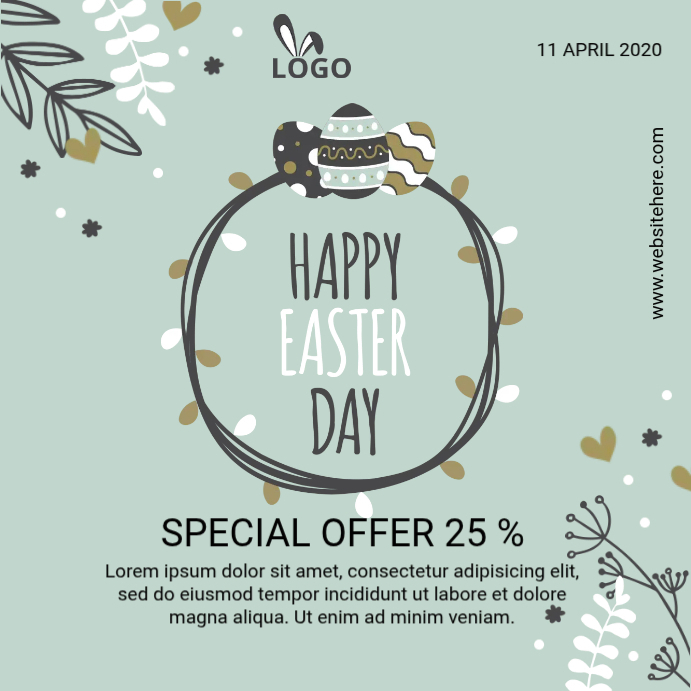 Happy Easter Day AD Template | PosterMyWall