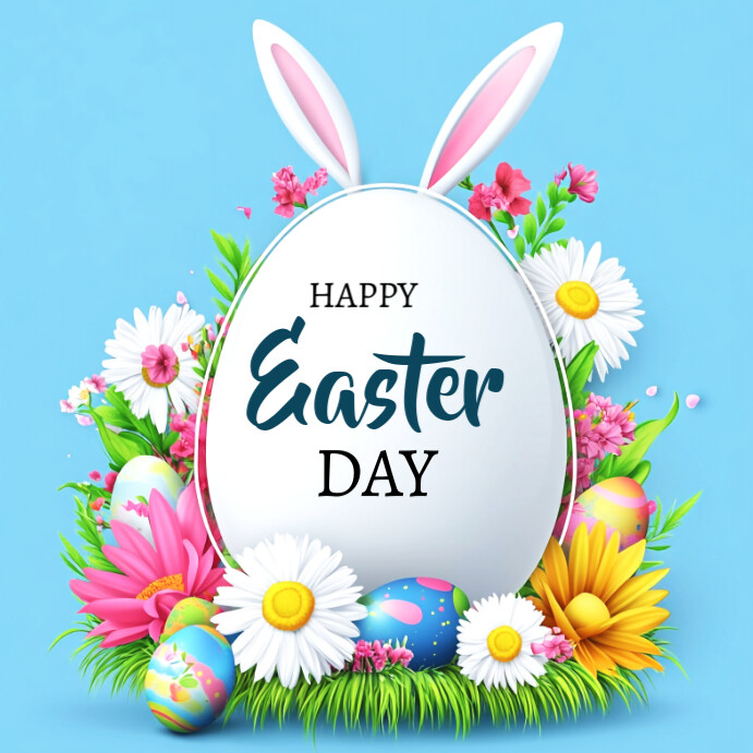 Plantilla de happy easter day | PosterMyWall