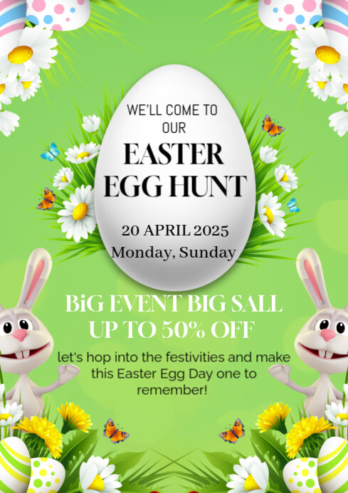 Happy Easter day Template | PosterMyWall