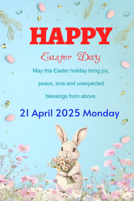 Happy Easter Day Template | PosterMyWall