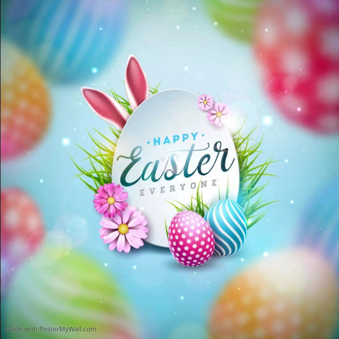 Plantilla de Happy Easter day event flyer easter egg hunt | PosterMyWall