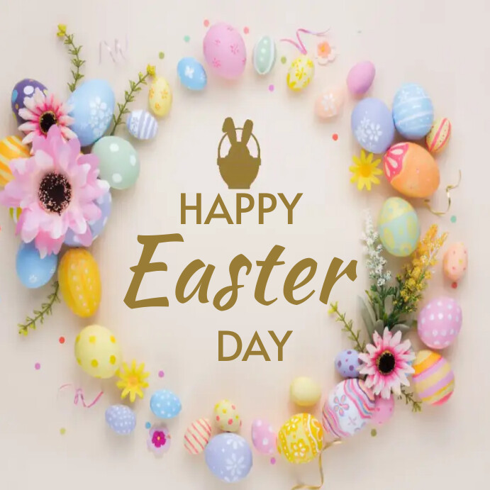 Happy Easter day Instagram post Template | PosterMyWall