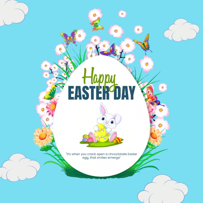 Happy Easter Day Instagram Post Template | PosterMyWall