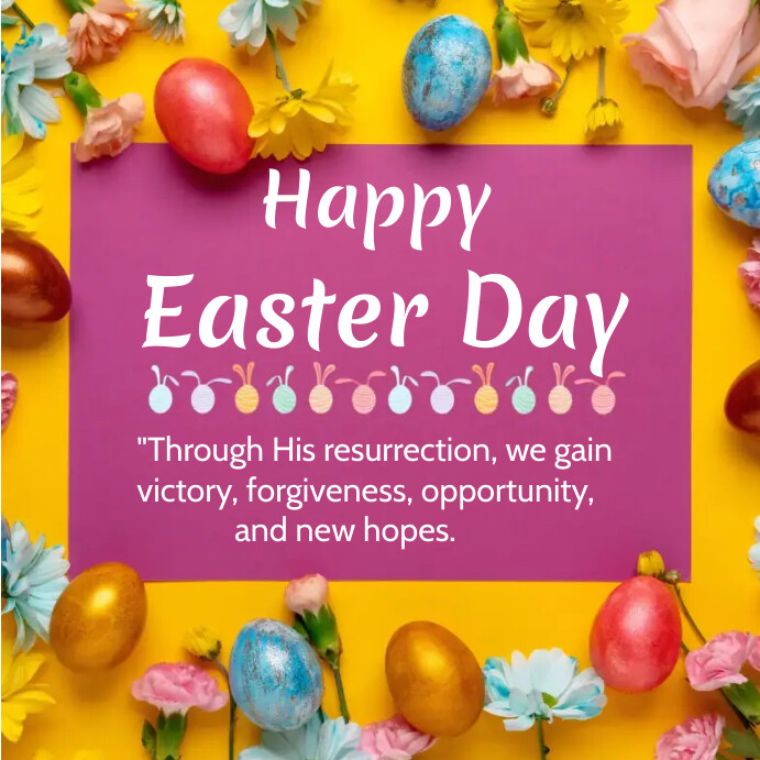 Copy of Happy Easter day Instagram post | PosterMyWall