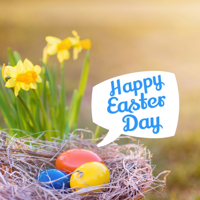 Happy Easter Day Post Template | PosterMyWall