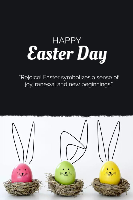 Plantilla de Happy Easter Day Poster | PosterMyWall