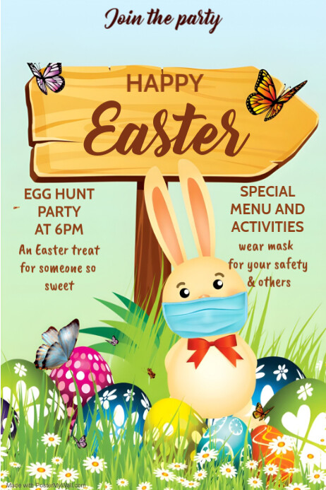 Happy Easter Day Poster Template | PosterMyWall