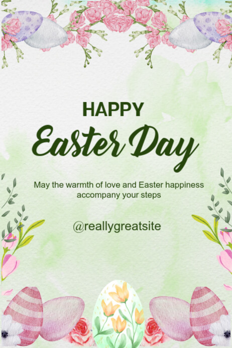 Plantilla de Happy Easter Day Poster | PosterMyWall
