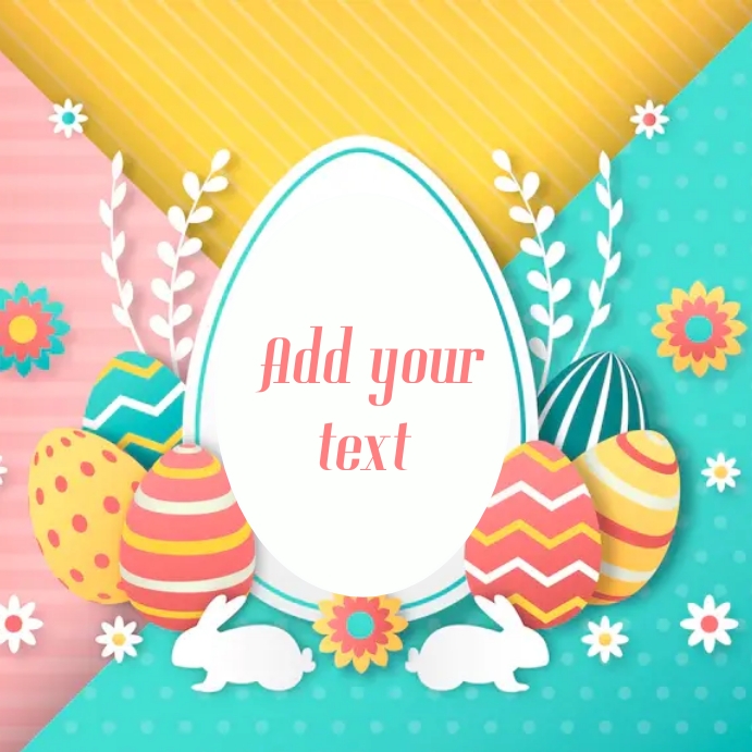 Happy Easter Day Poster Template Design | PosterMyWall