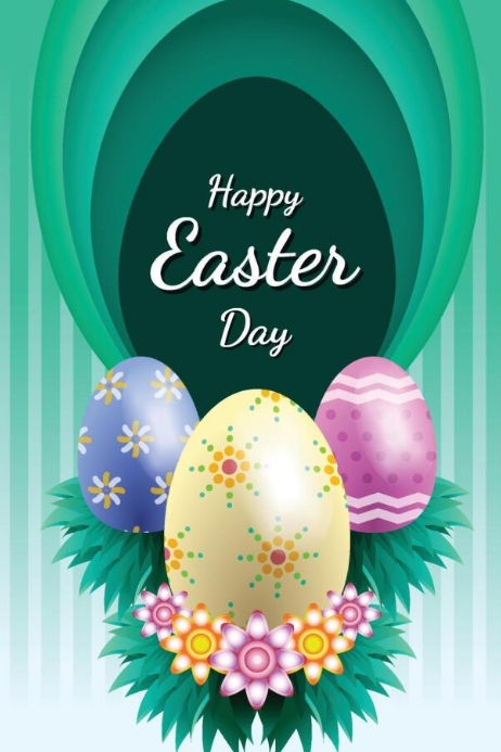 Happy Easter Day Poster Template Design | PosterMyWall