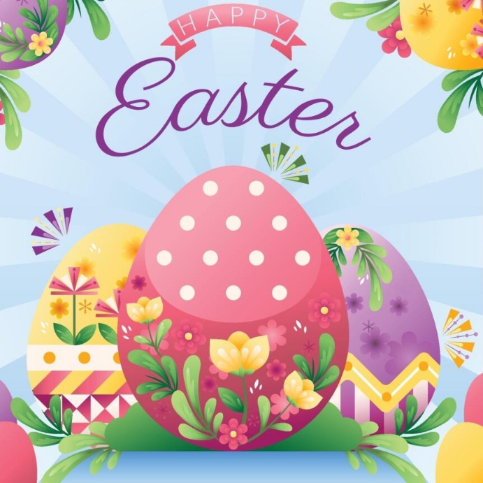 Happy Easter Day Poster Template Design | PosterMyWall