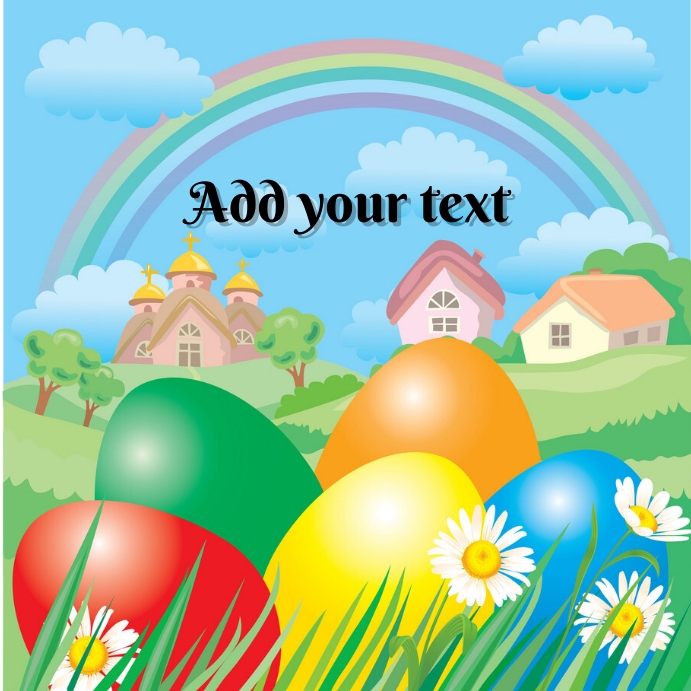 Happy Easter Day Poster Template Design | PosterMyWall