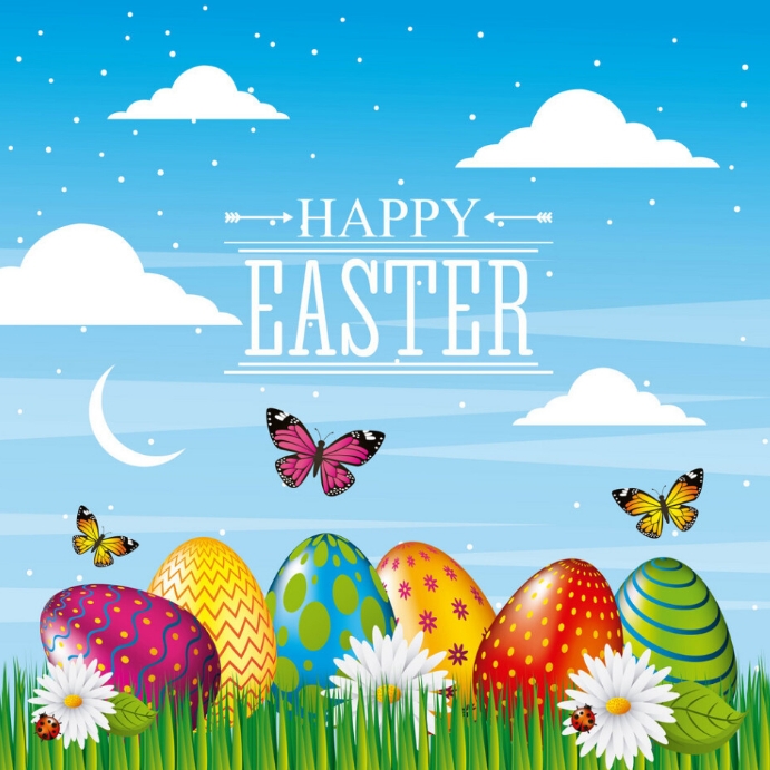 Happy Easter Day Poster Template Design | PosterMyWall