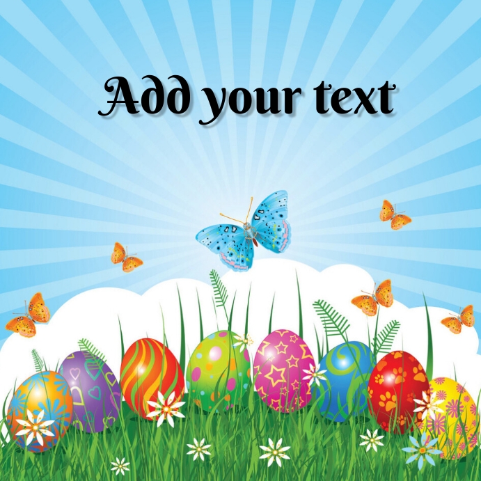 Happy Easter Day Poster Template Design | PosterMyWall