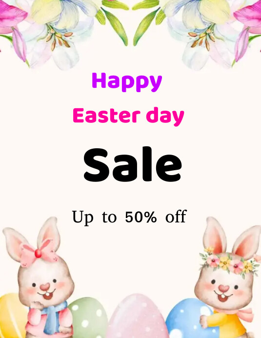 Happy easter day sale templates | PosterMyWall